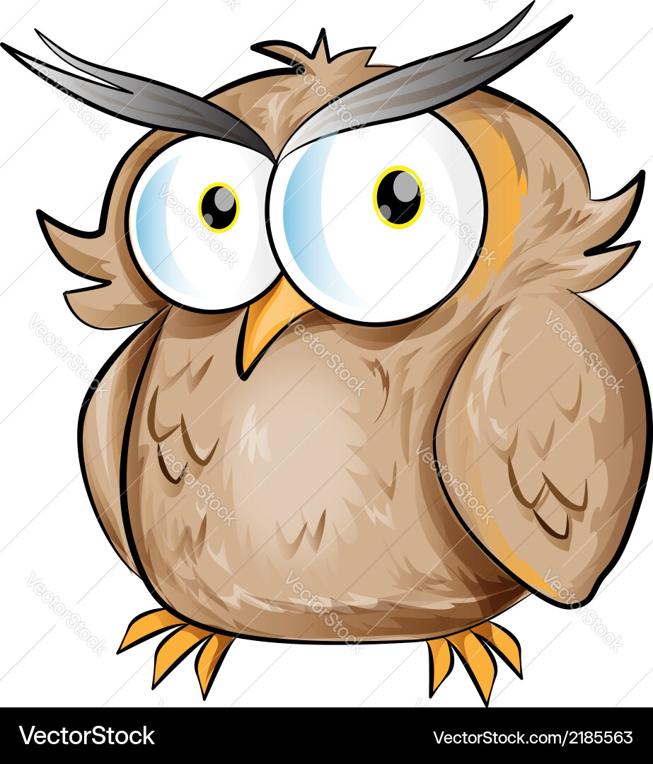 Owl Cartoon Lizenzfreies Vektorbild - VectorStock