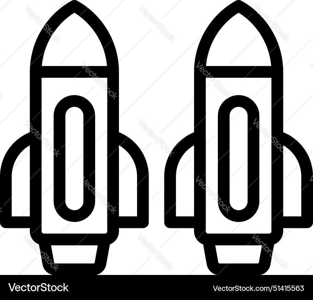 Simple rocket icons Royalty Free Vector Image - VectorStock