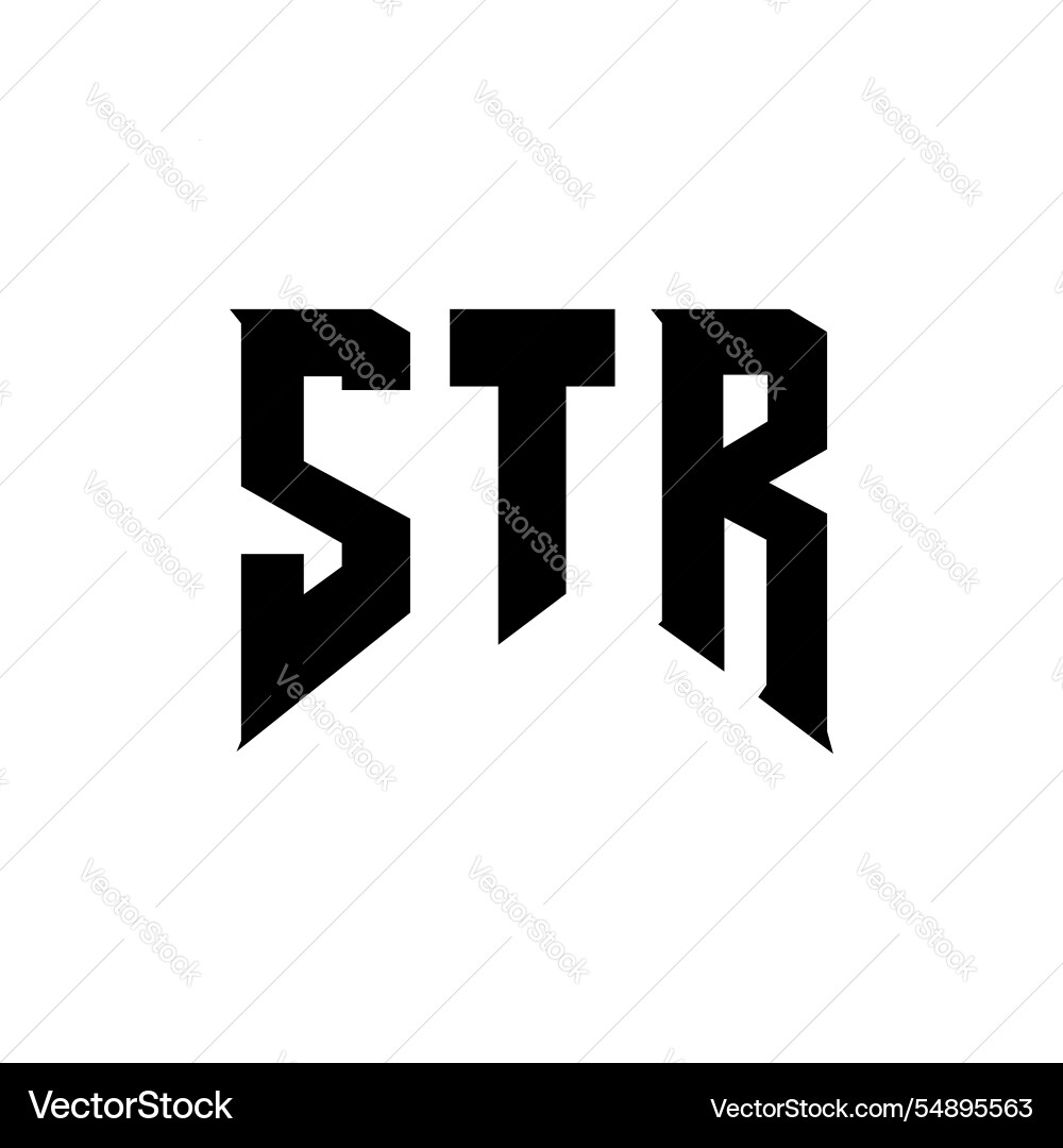 Str letter logo design for technology company Vector Image