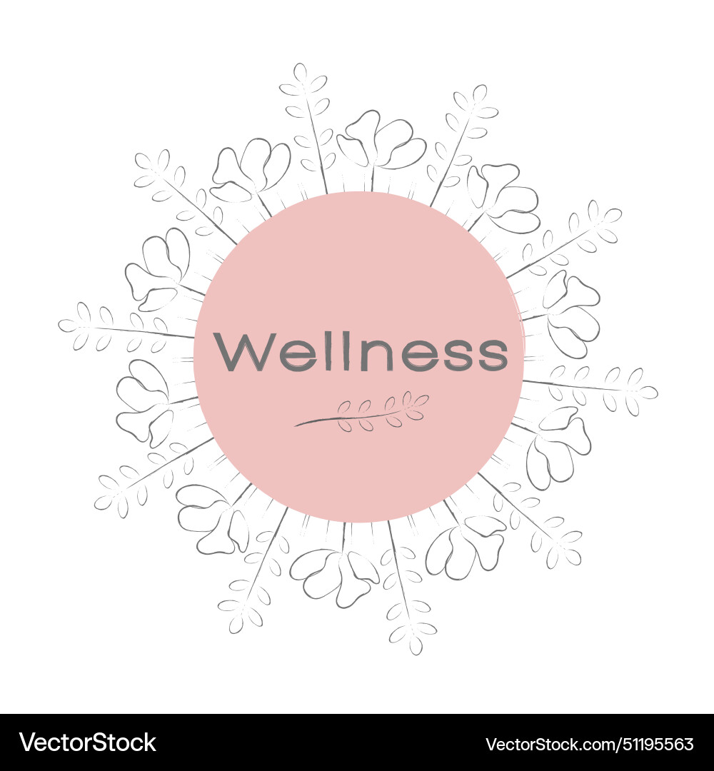 Wellness sticker Royalty Free Vector Image - VectorStock