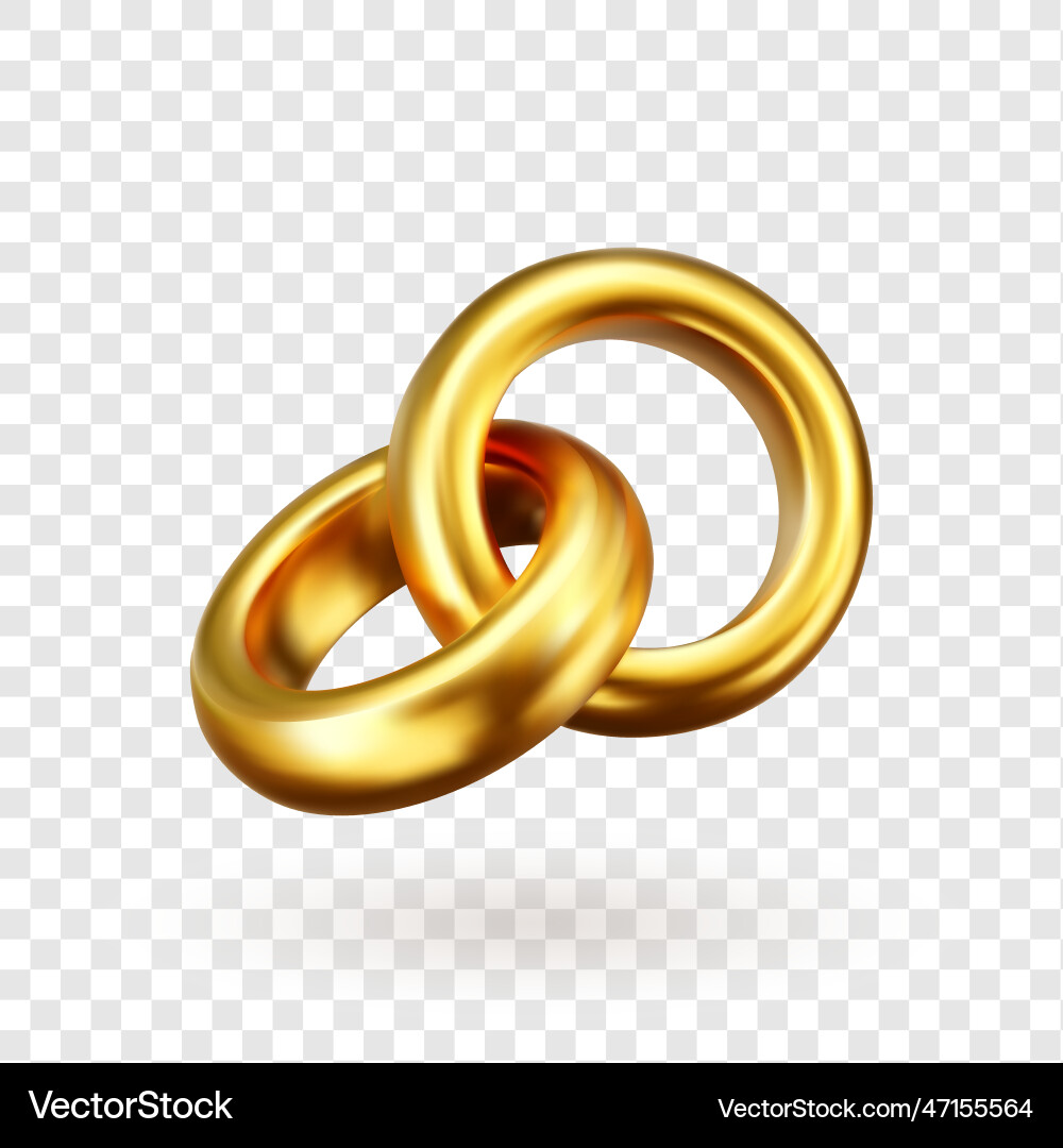 3d golden rings Royalty Free Vector Image - VectorStock