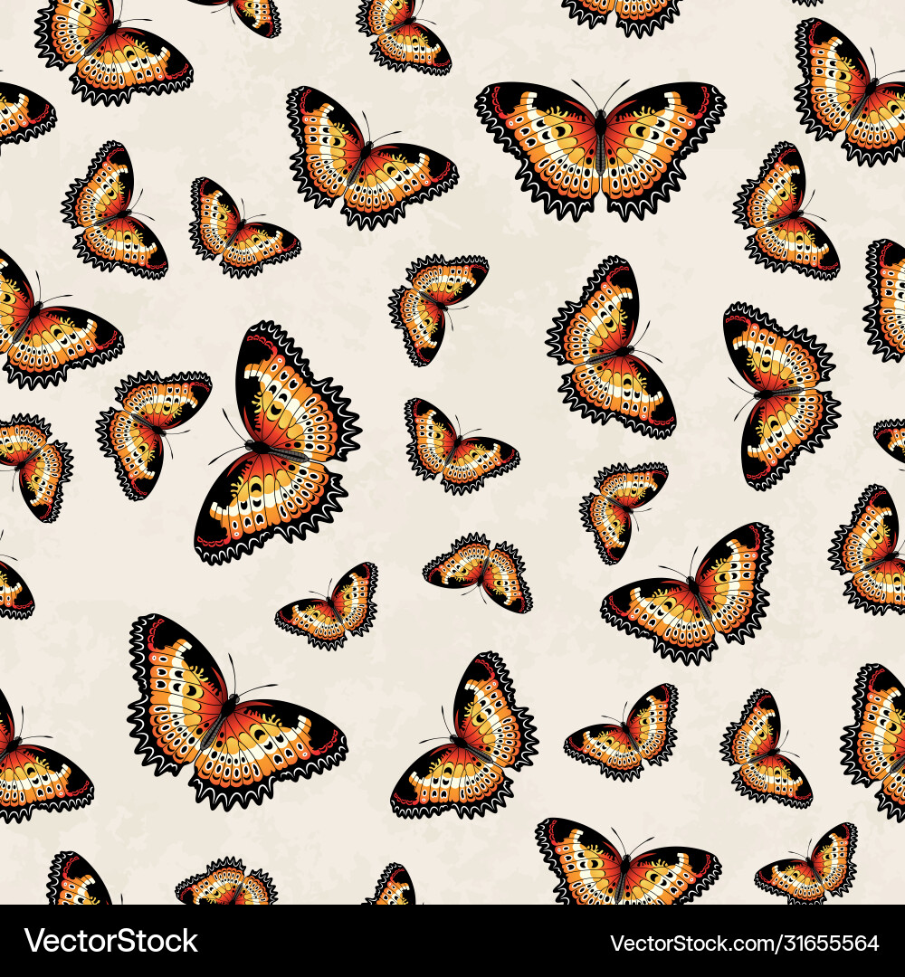 Butterflies texture pattern Royalty Free Vector Image