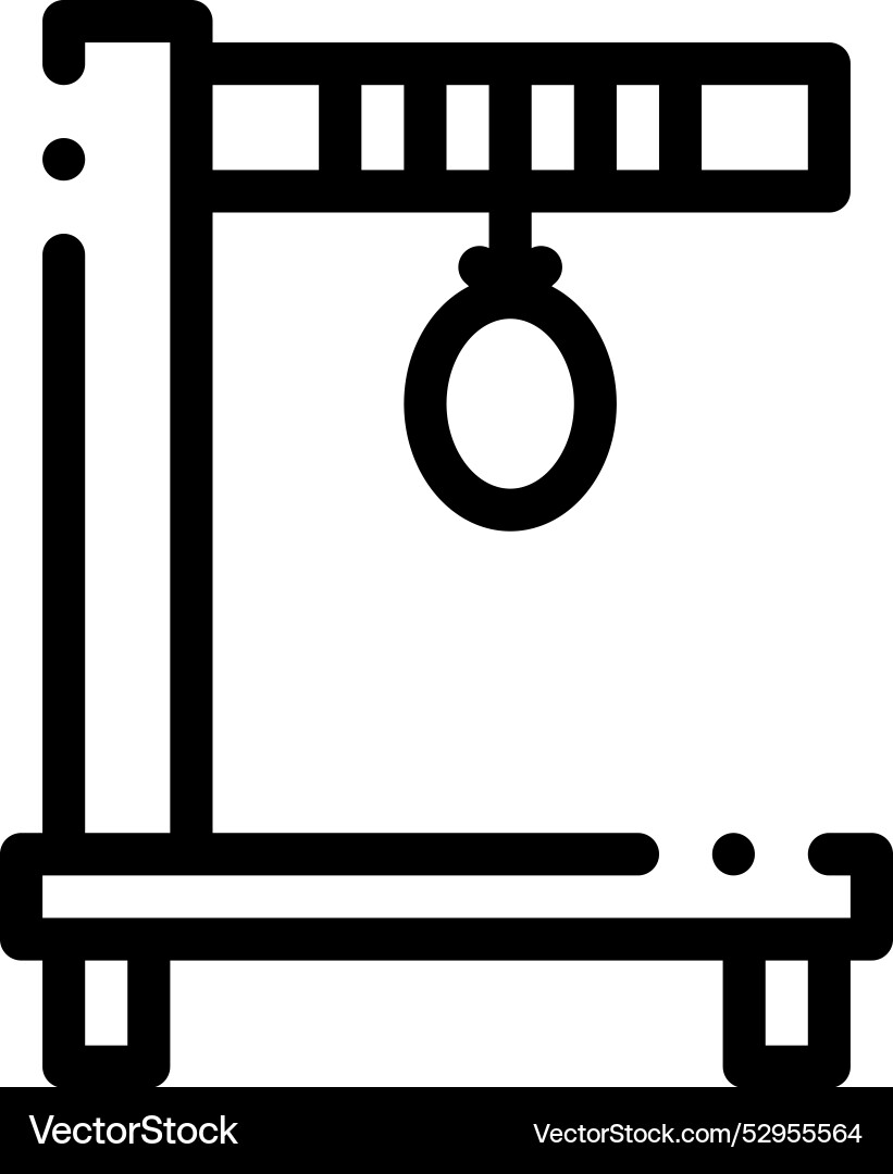 Decapitate icon thin linear style design isolated Vector Image