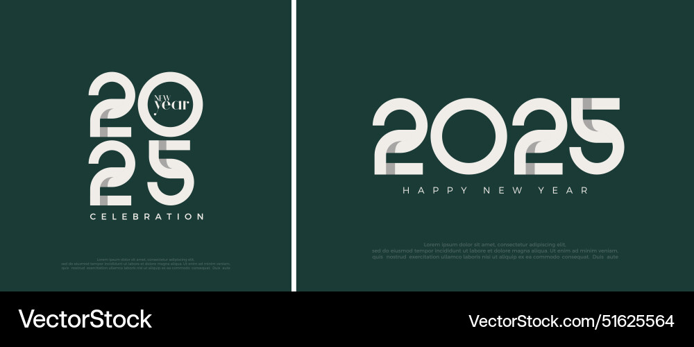 Modern and elegant design with white 2025 numbers Vector Image
