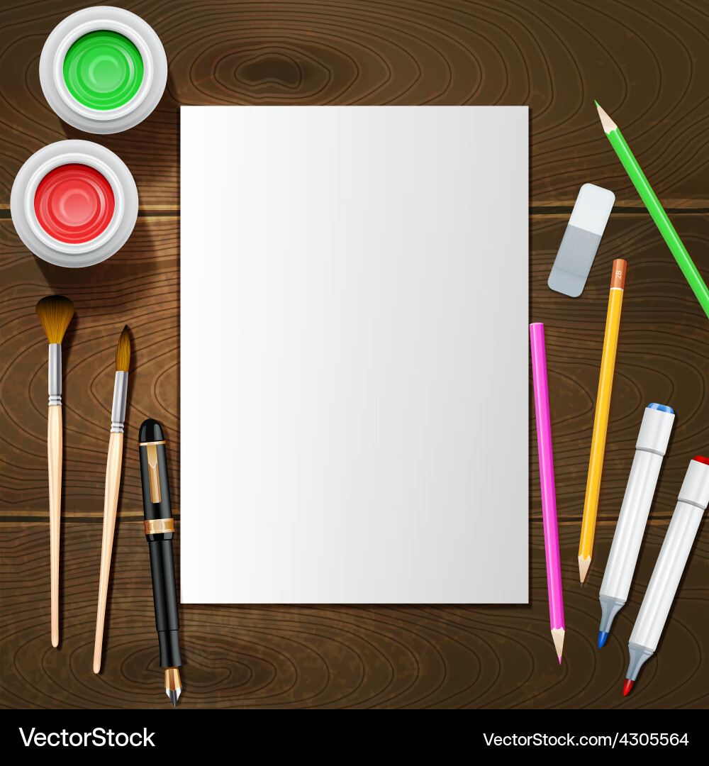 Painter mockup Royalty Free Vector Image - VectorStock