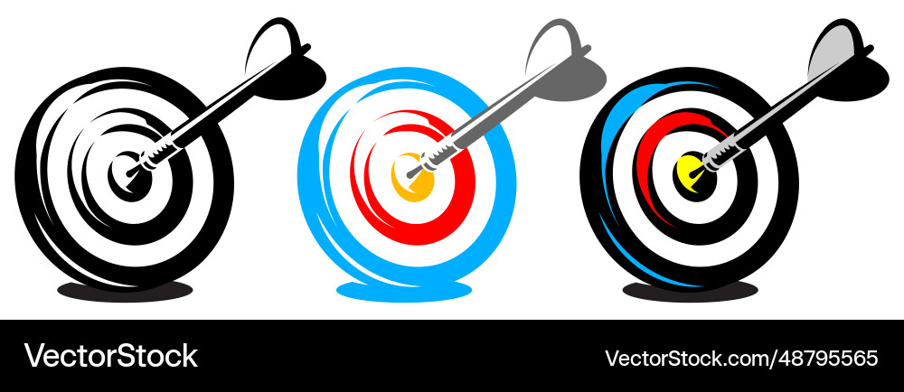 A round target with dart sticking out Royalty Free Vector