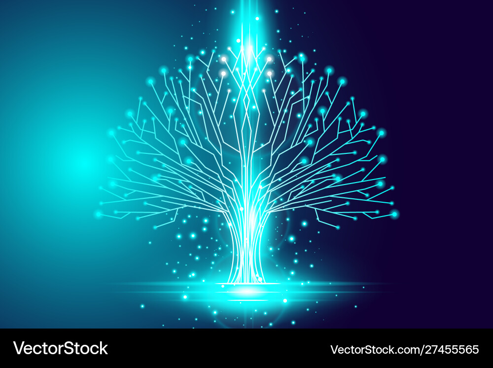 Abstract Circuit Tree Technology Royalty Free Vector Image