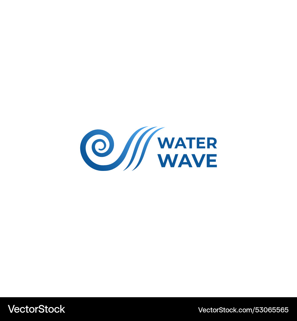 Abstract water wave logo icon Royalty Free Vector Image