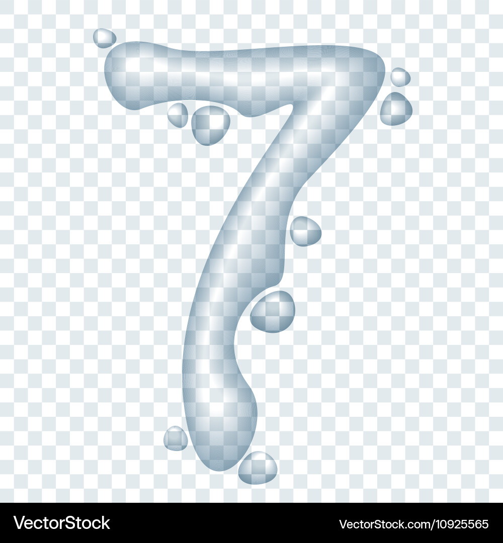 Clear transparent liquid typeface Royalty Free Vector Image