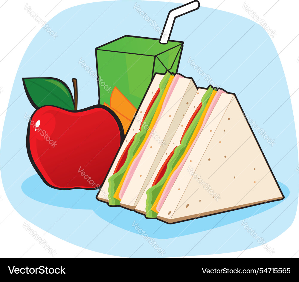 Healthy lunch Royalty Free Vector Image - VectorStock