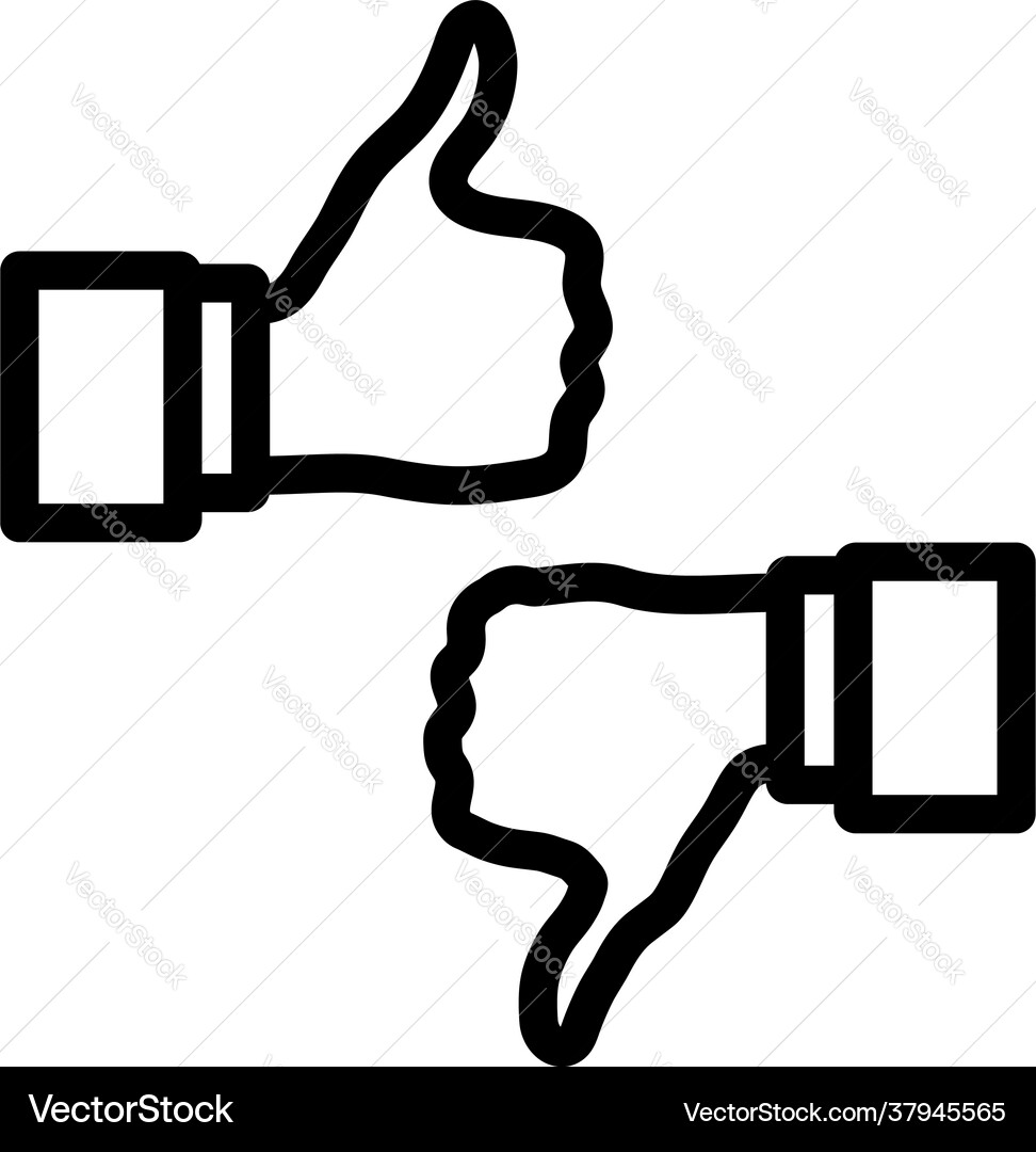 Icon mag und unlike Lizenzfreies Vektorbild - VectorStock