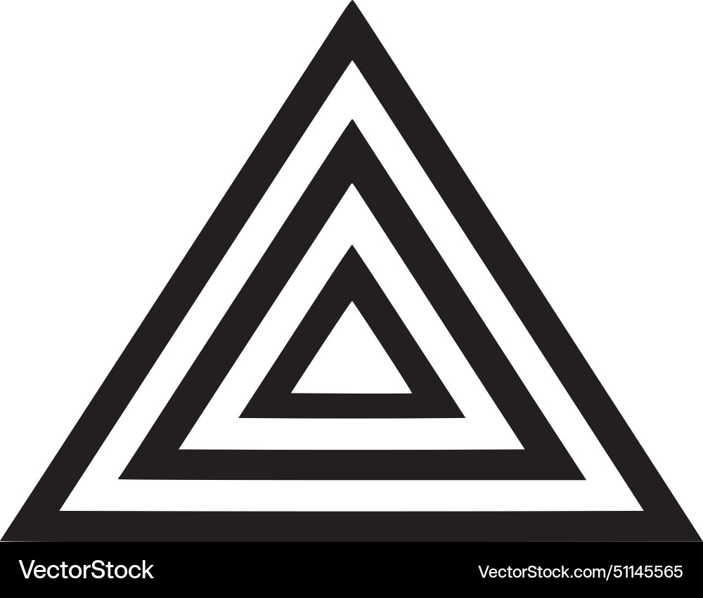 Minimalist Triangle Silhouette Royalty Free Vector Image