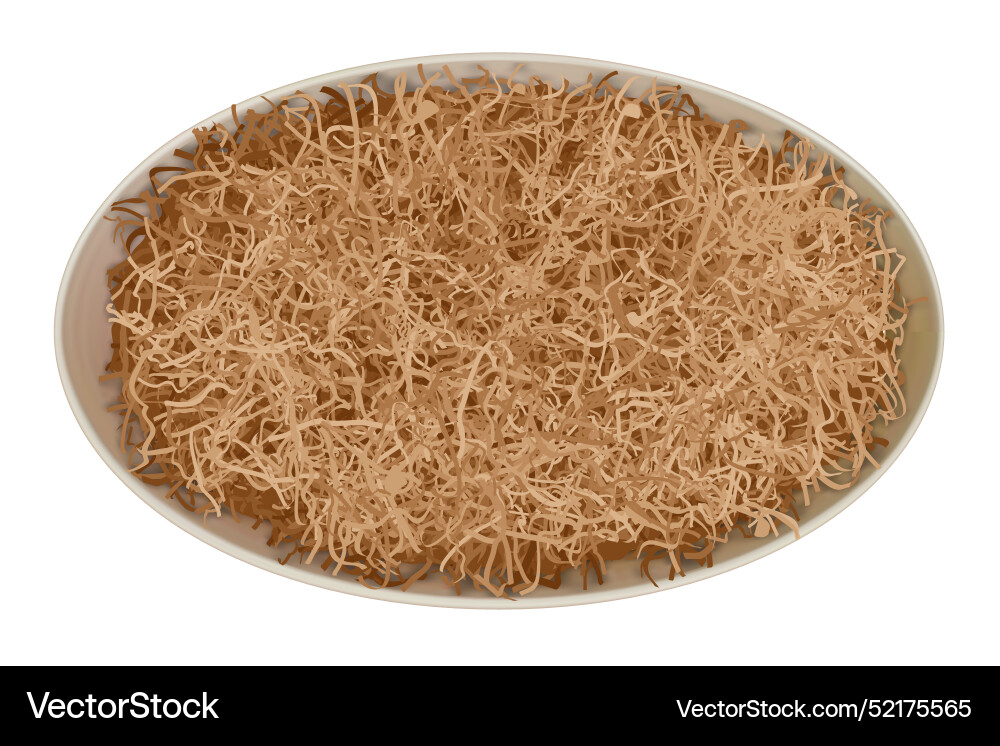 Oval gift package box with brown craft wrapping Vector Image