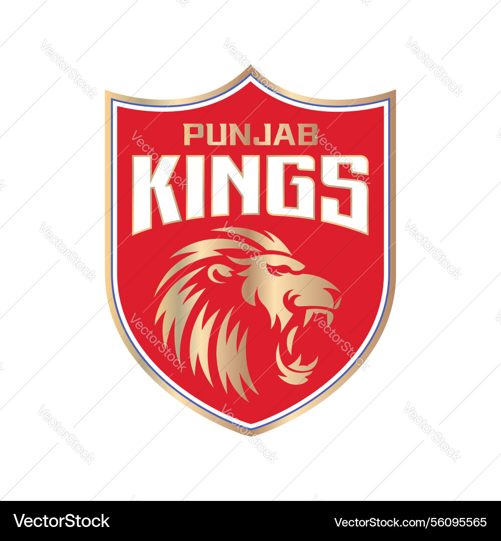 Punjab kings original ipl team official logo Vector Image
