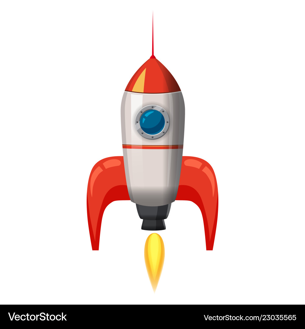 Rocket space ship isolated Royalty Free Vector Image