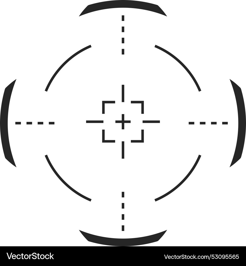 Sniper gun digital aim round game element Vector Image