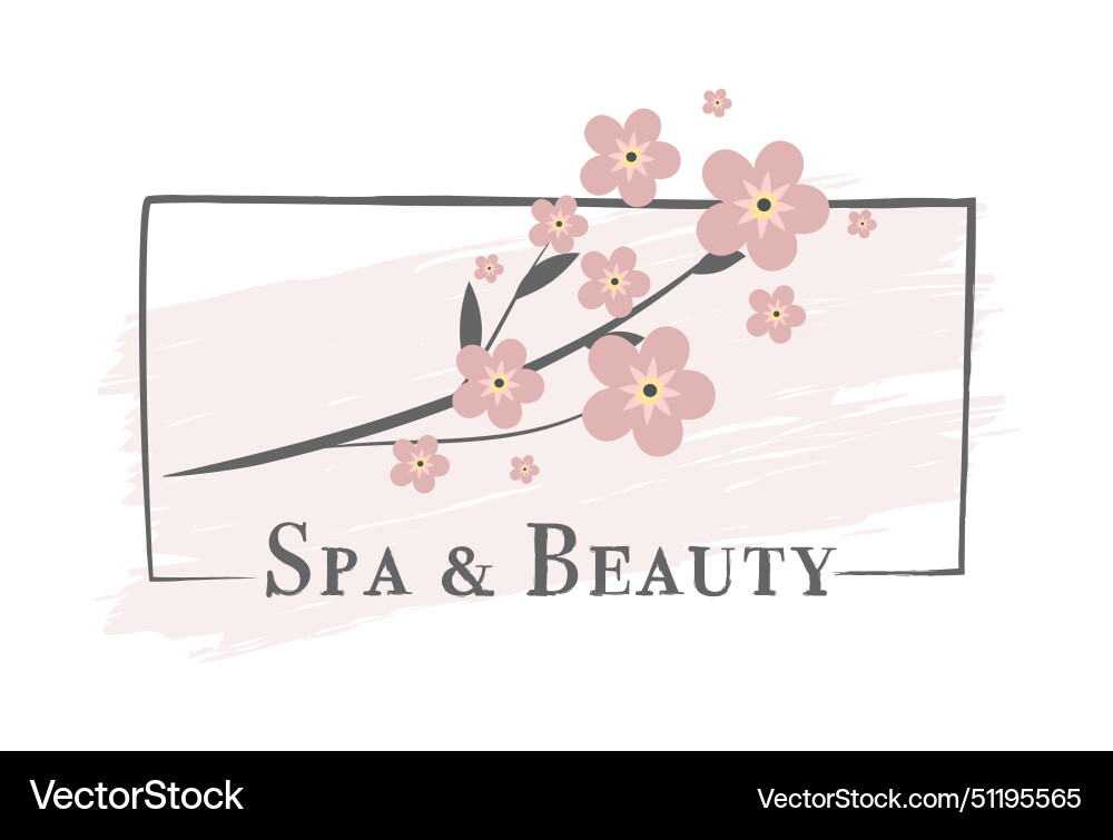 Spa beauty sticker Royalty Free Vector Image - VectorStock