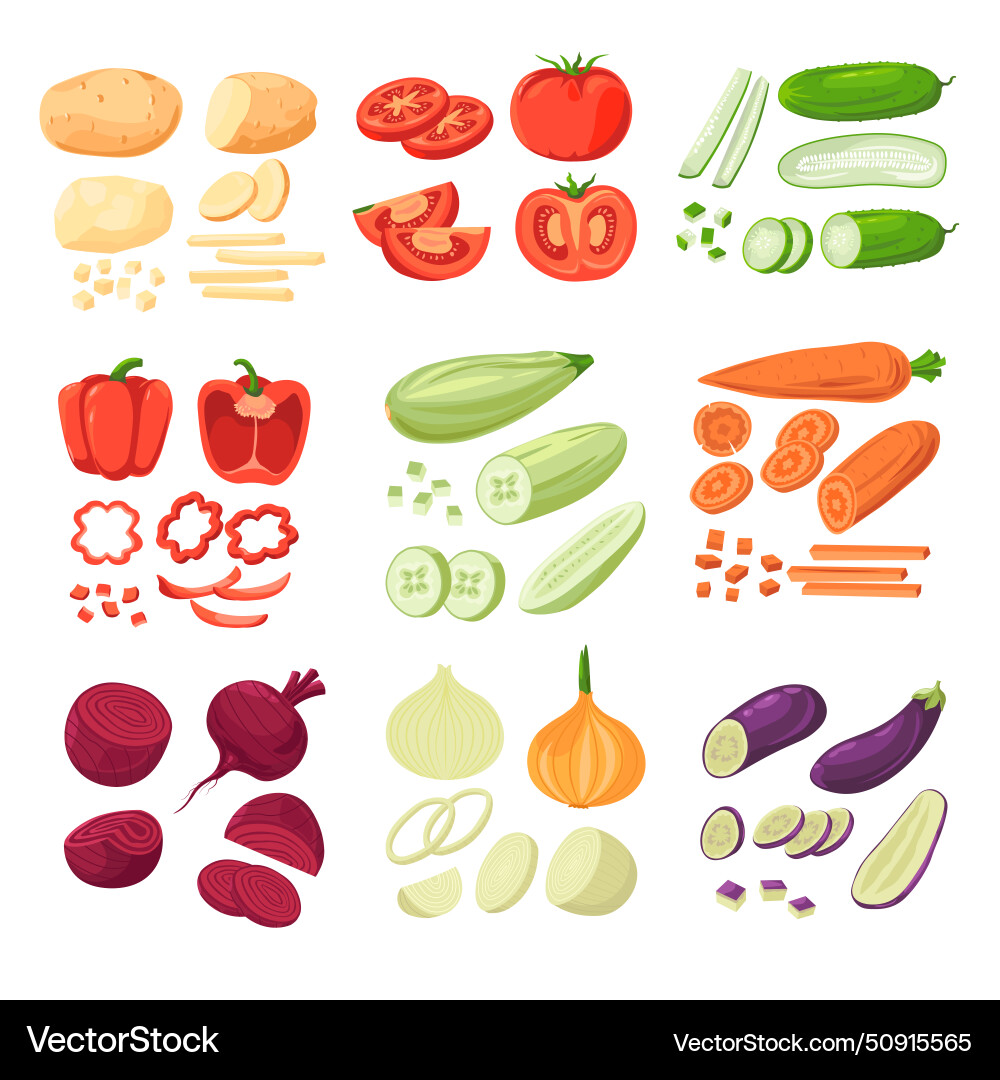 Vegetables healthy eating and dieting organic Vector Image