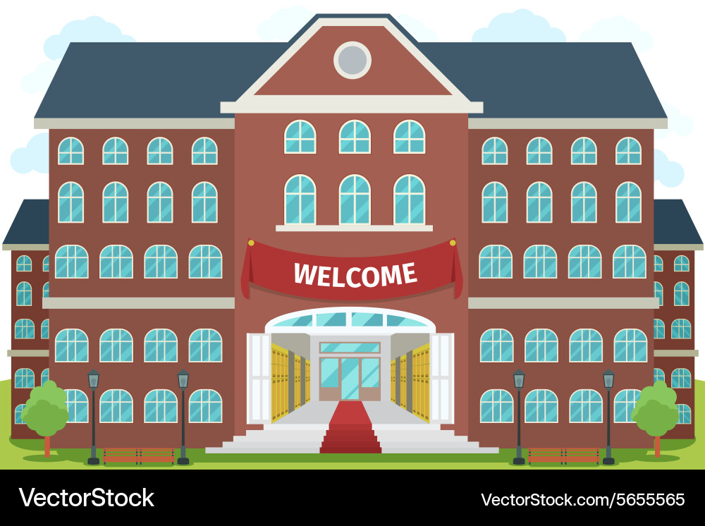 Welcome to high school Royalty Free Vector Image