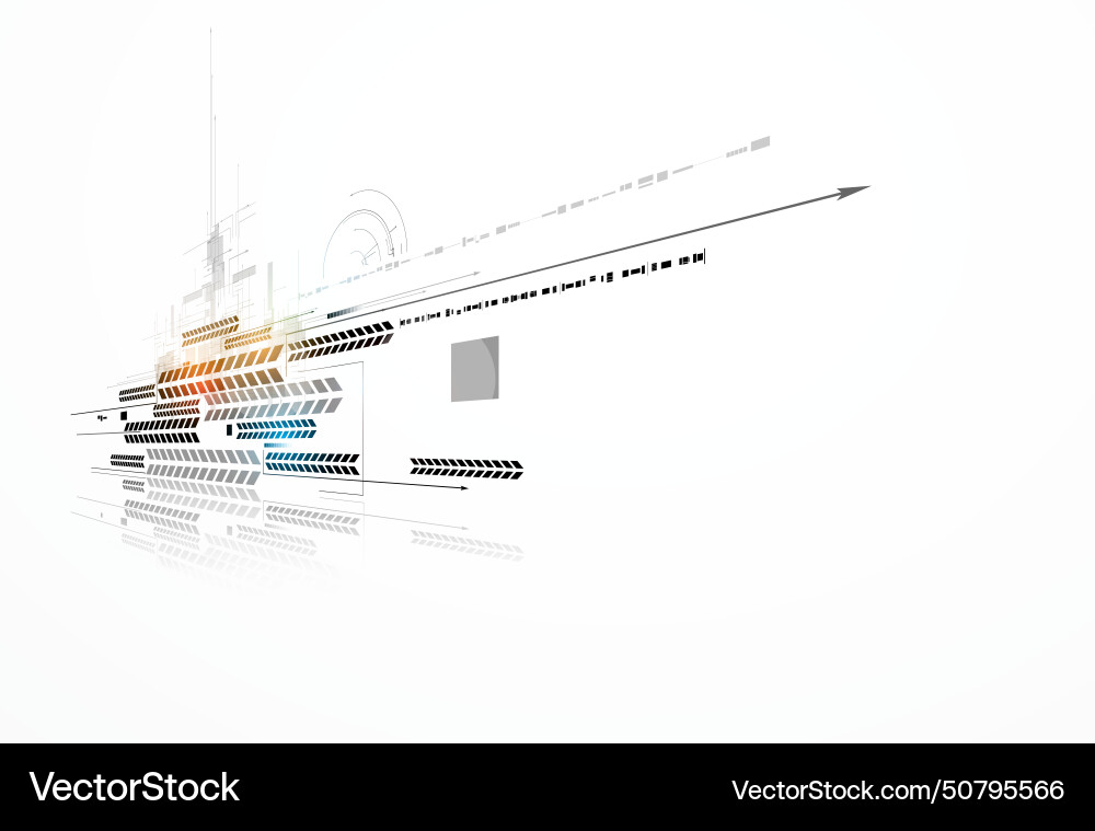 Abstract bright circuit computer line technology Vector Image