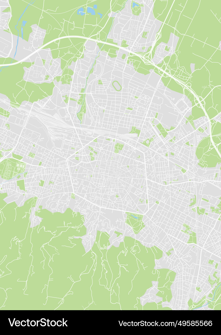 Bologna City Map - Detailed Plan Royalty Free Vector Image