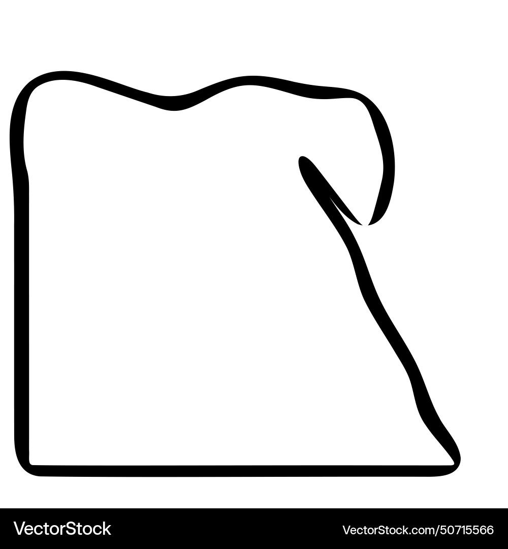 Egypt simplified map Royalty Free Vector Image