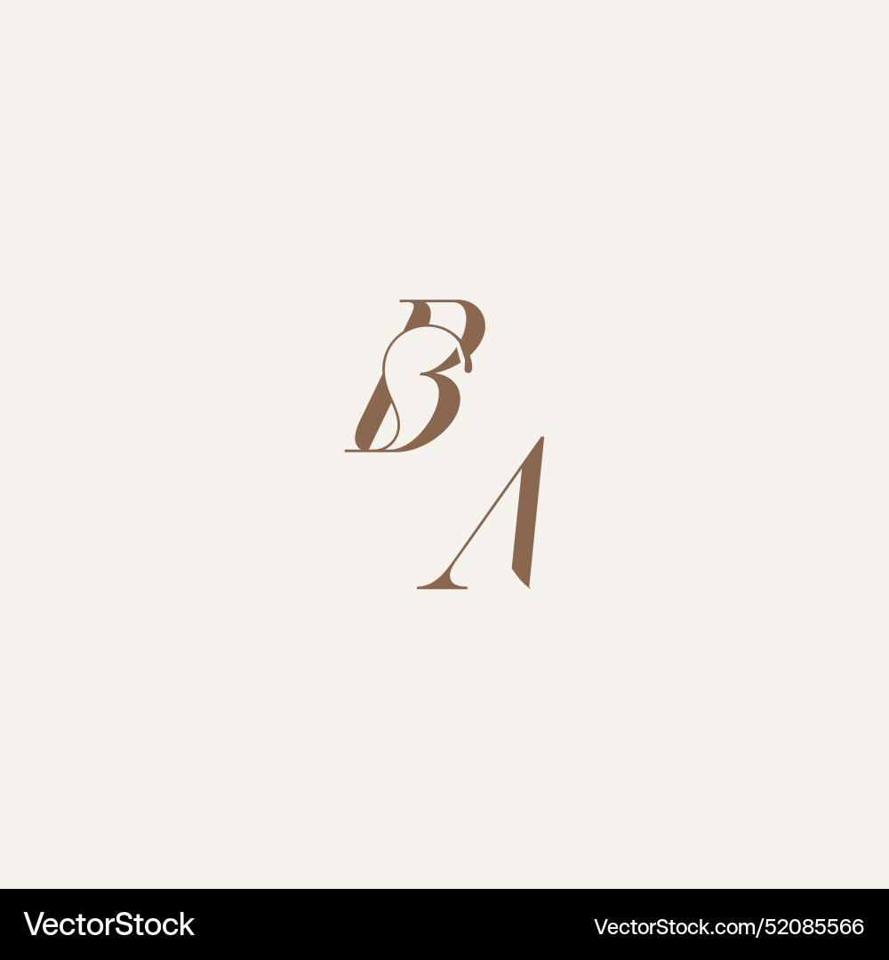 Initial monogram logo wedding concept design Vector Image