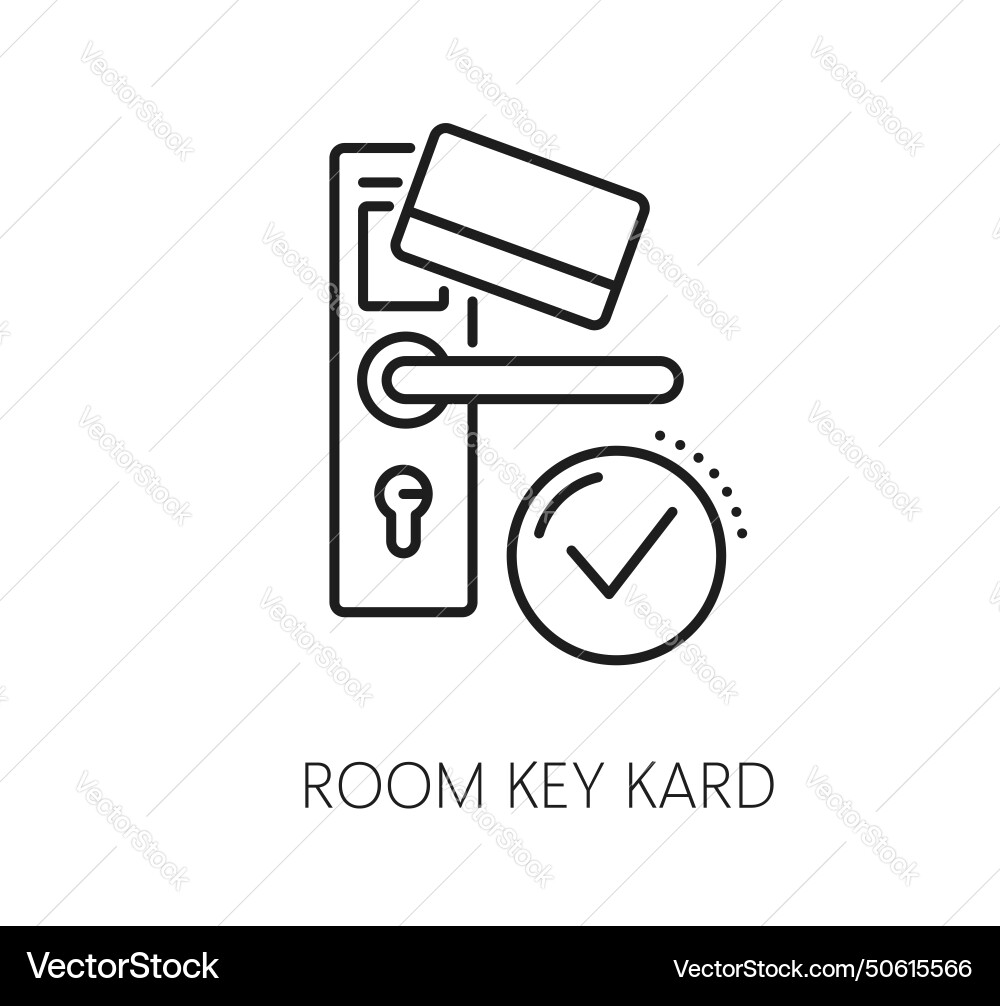 Key card icon isolated symbol for logo web app Vector Image