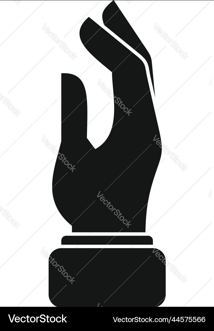Sign hand icon simple arm gesture Royalty Free Vector Image