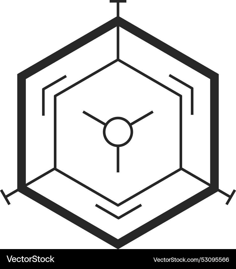 Target aim element game focus black icon Vector Image