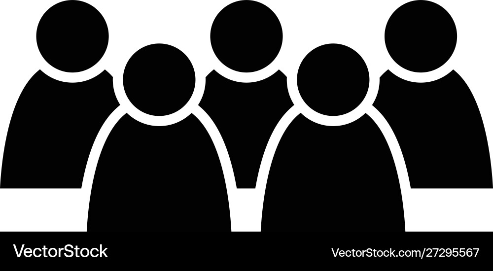 5 people icon group persons simplified human Vector Image