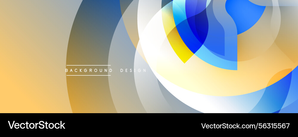 Abstract design features overlapping circles Vector Image