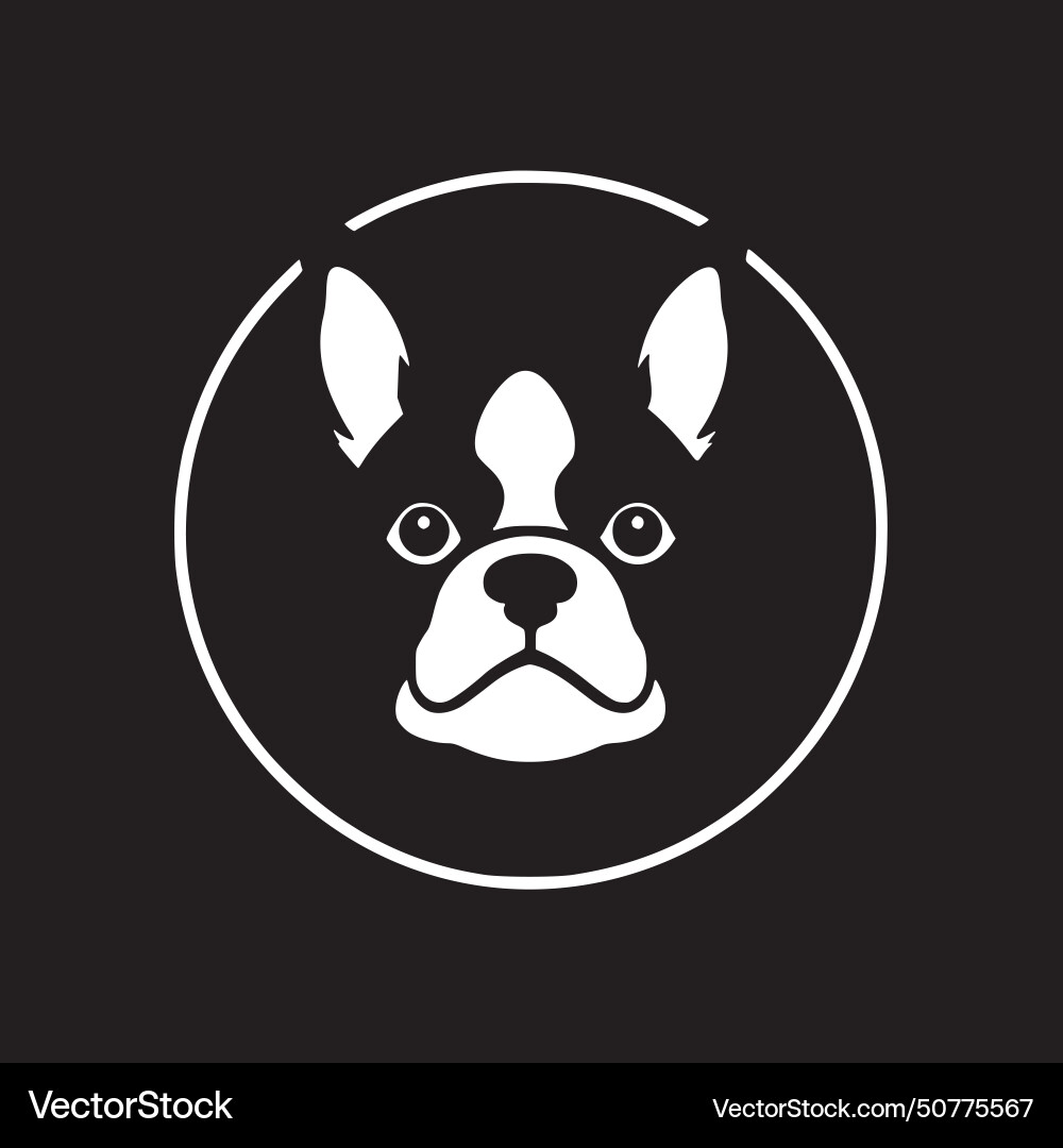 Boston terrier - minimalist and flat logo Vector Image