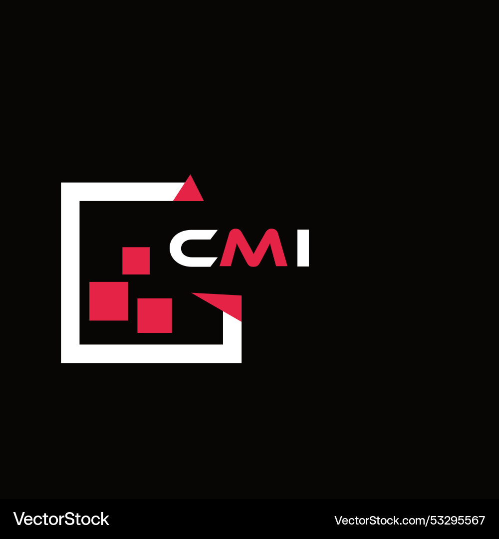 Cmi creative minimalist letter logo unique Vector Image