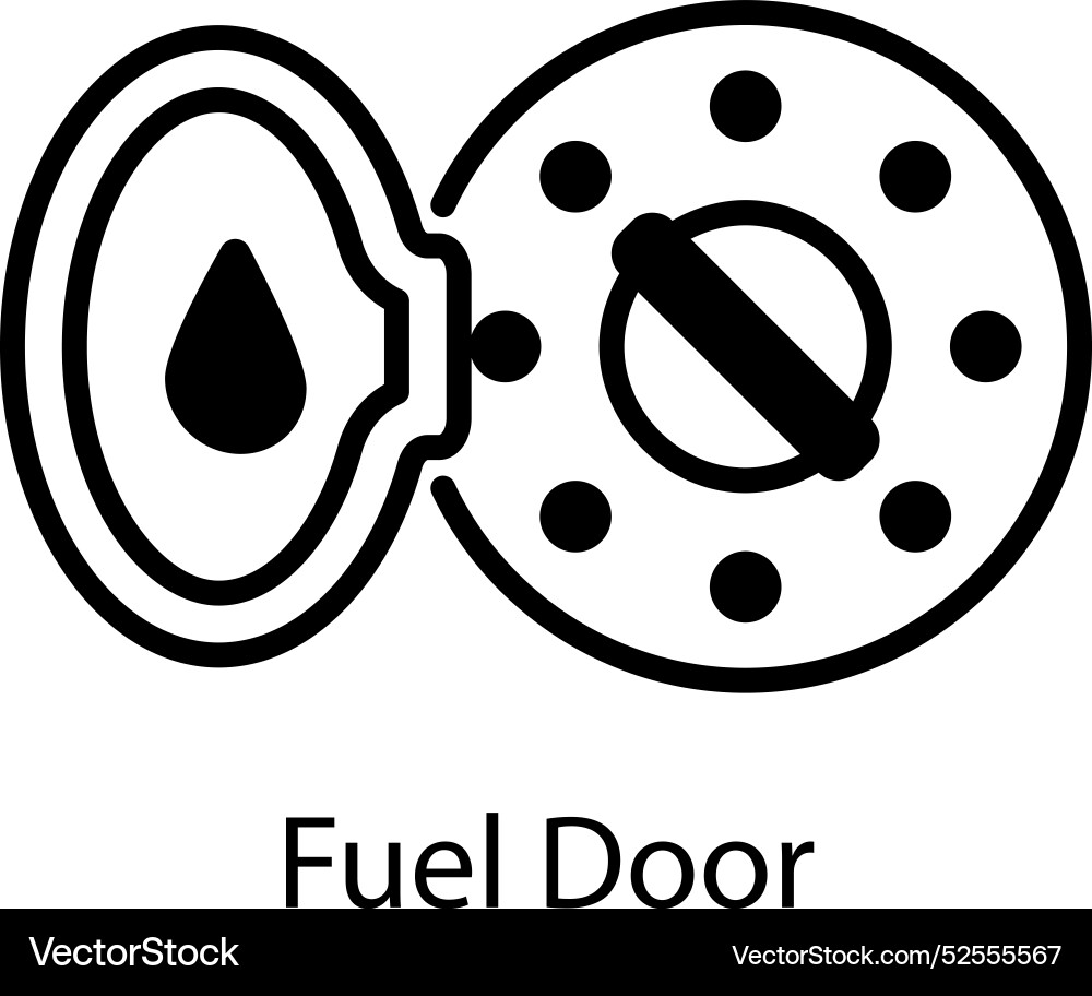 Fuel door Royalty Free Vector Image - VectorStock