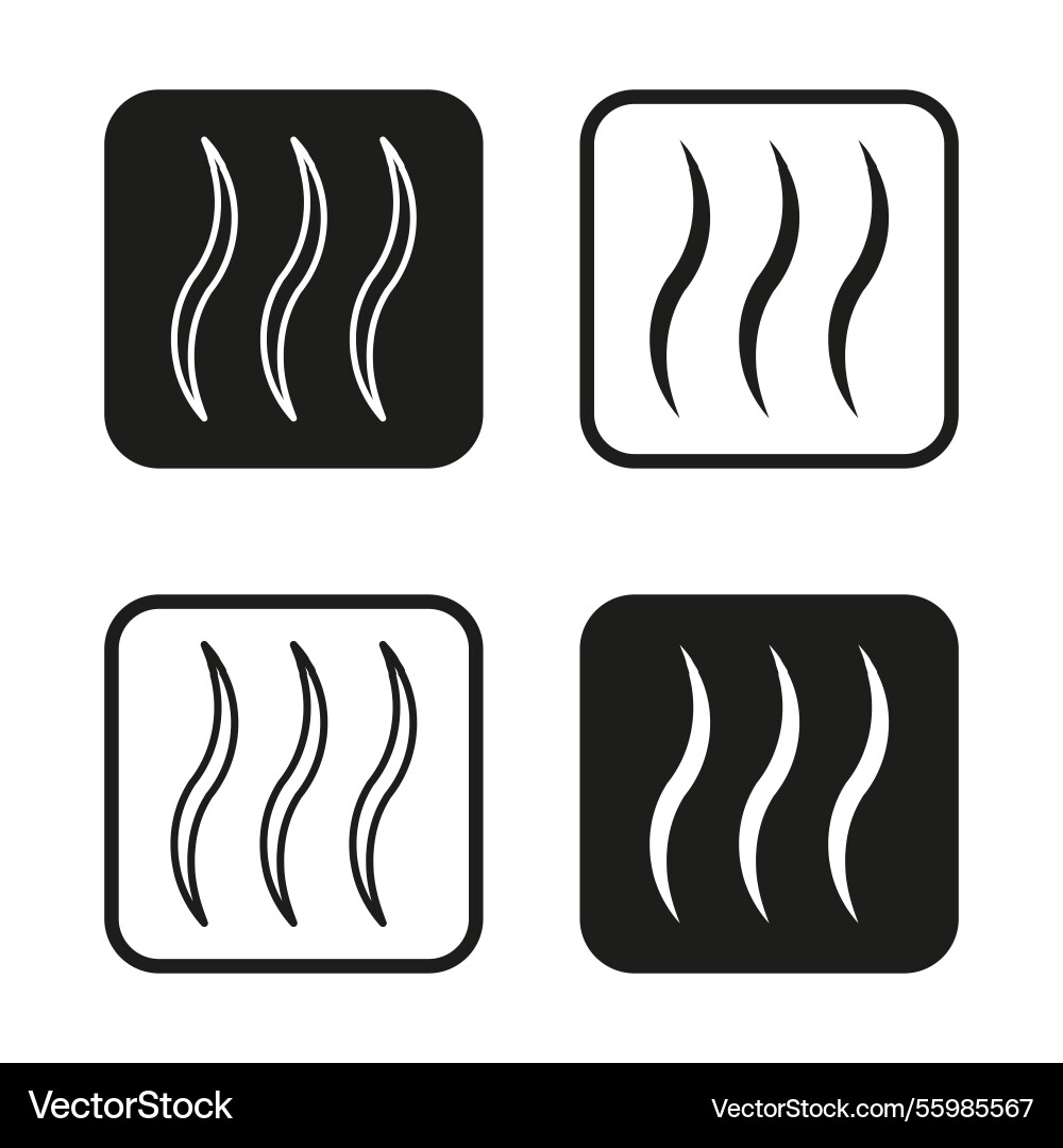 Heating icon warm air symbol simple heat Vector Image