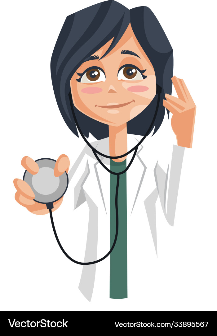 Lady doctor Royalty Free Vector Image - VectorStock