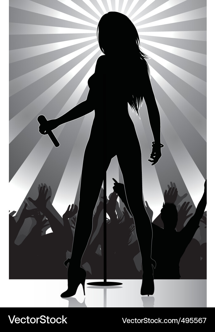 Pop singer Royalty Free Vector Image - VectorStock