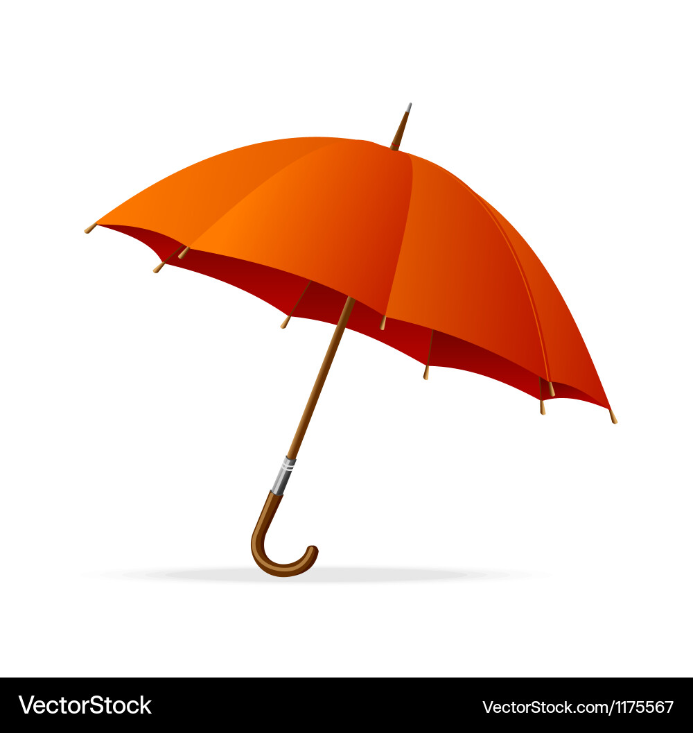 Red umbrella isolated Royalty Free Vector Image