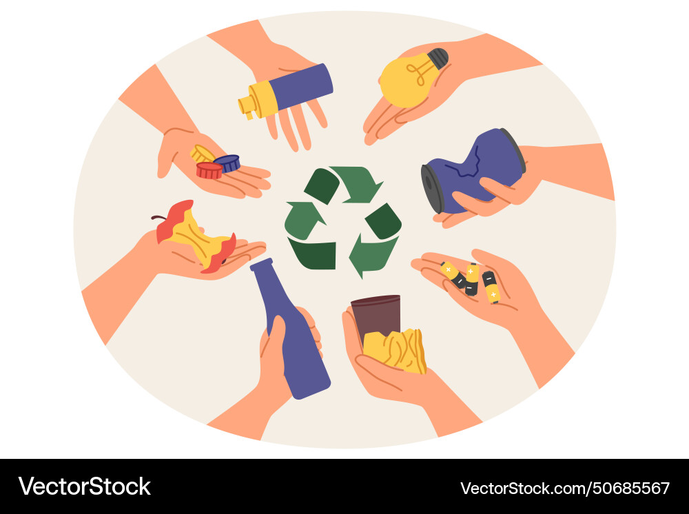 Symbol of separation and recycling garbage Vector Image
