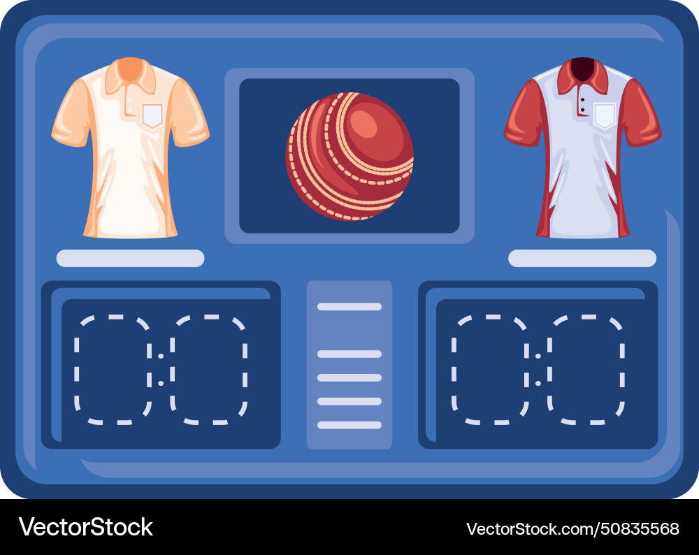Cricket scoreboard design Royalty Free Vector Image