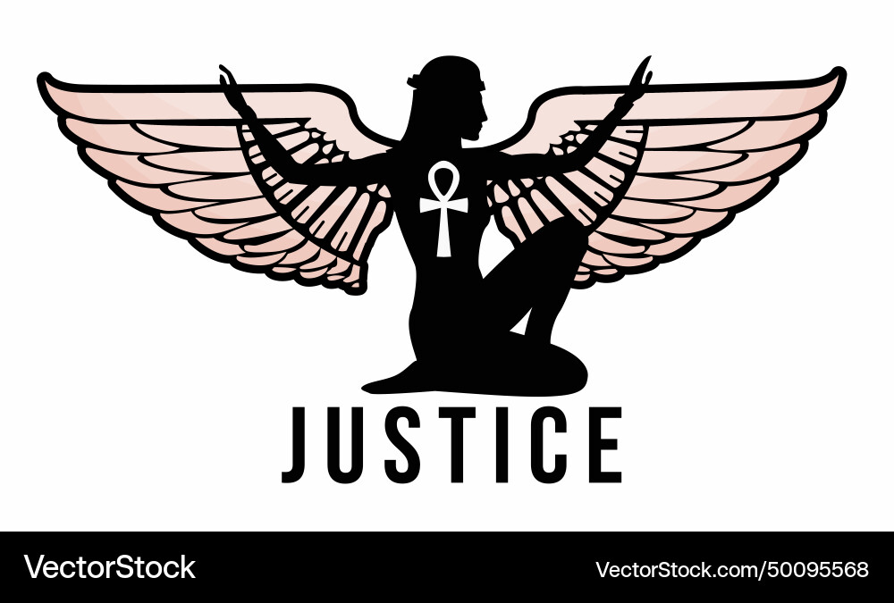 Egyptian Winged Justice Royalty Free Vector Image