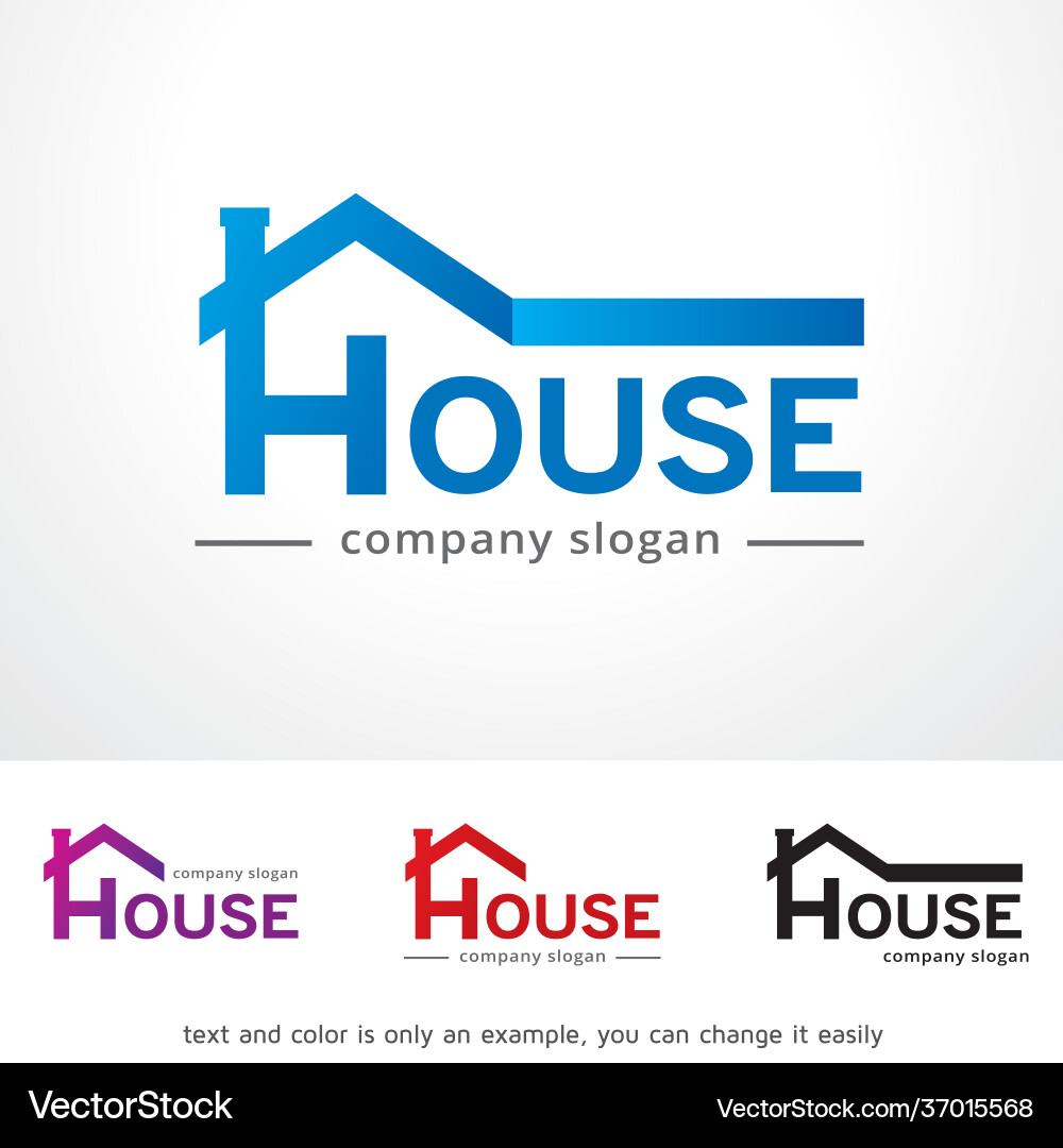 House logo template design Royalty Free Vector Image