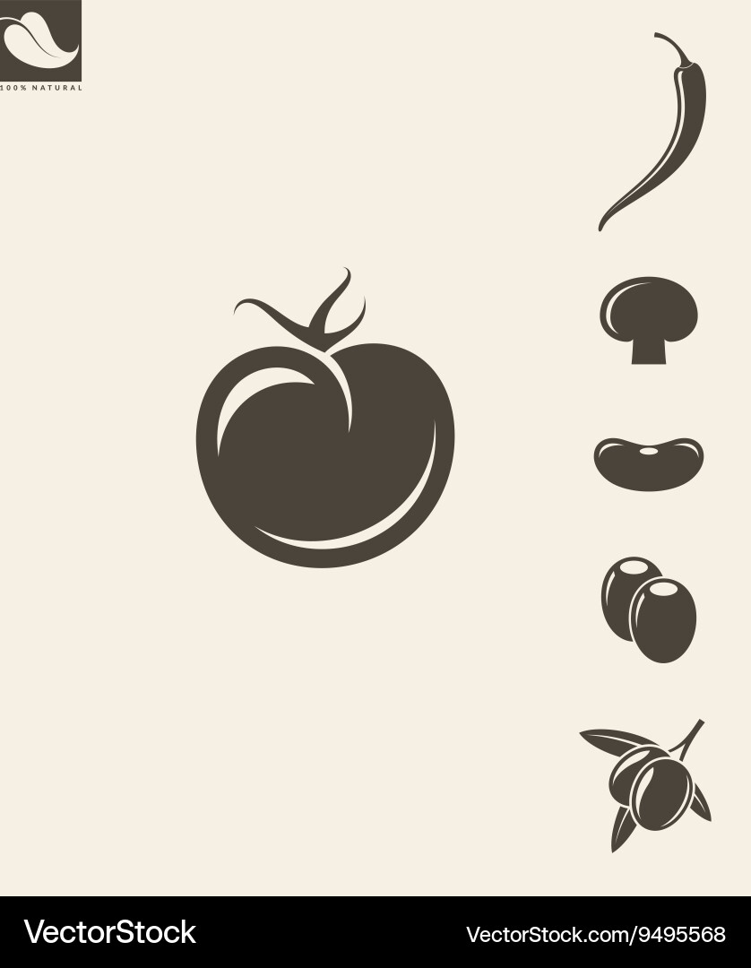 Vegetables set Royalty Free Vector Image - VectorStock