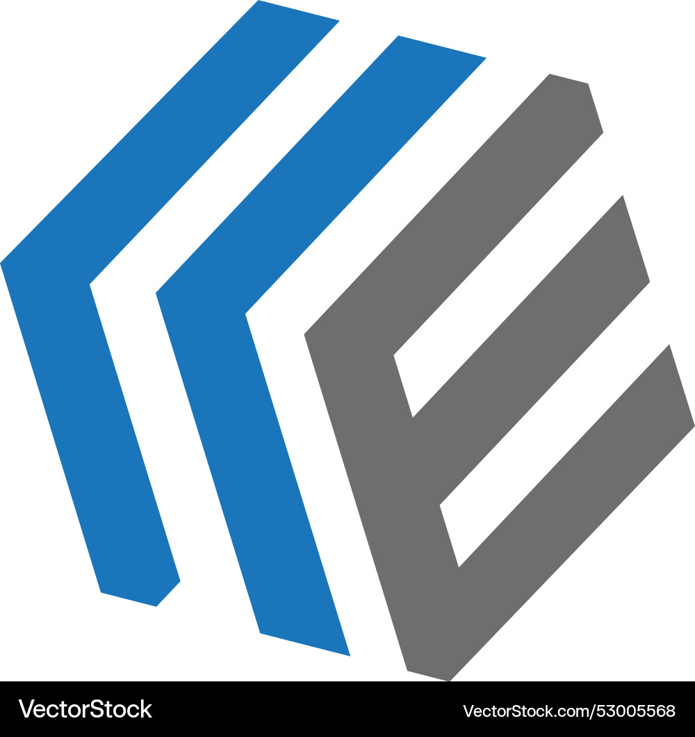 We initial logo design letter Royalty Free Vector Image