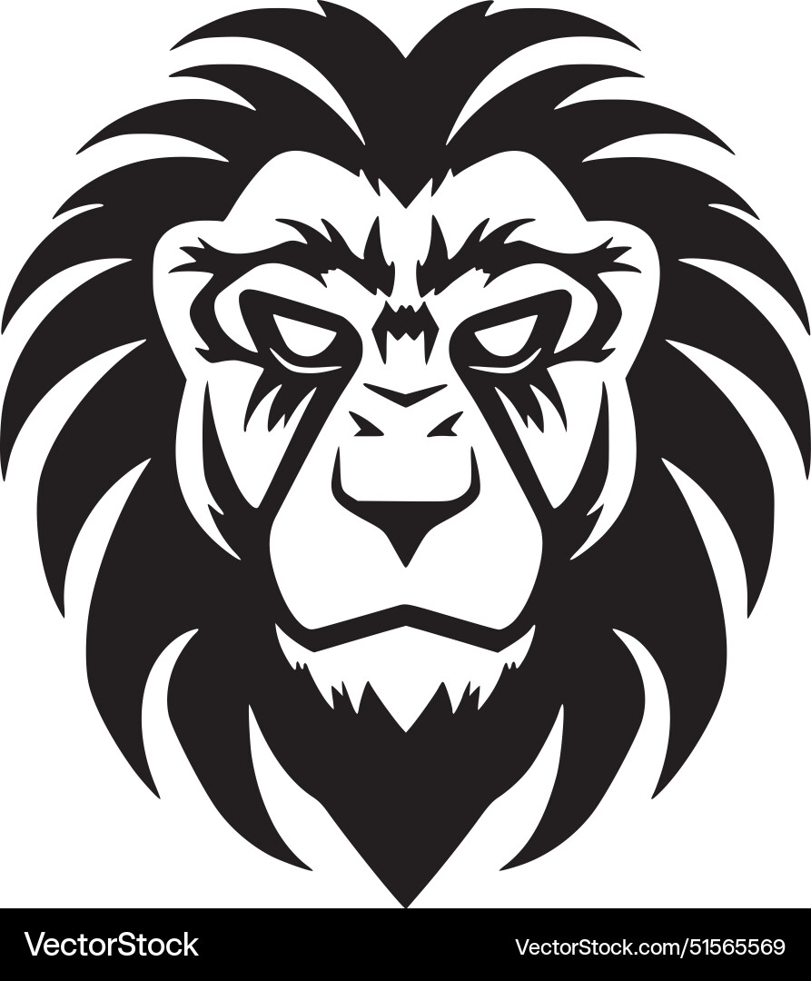 Baboon - minimalist and flat logo Royalty Free Vector Image
