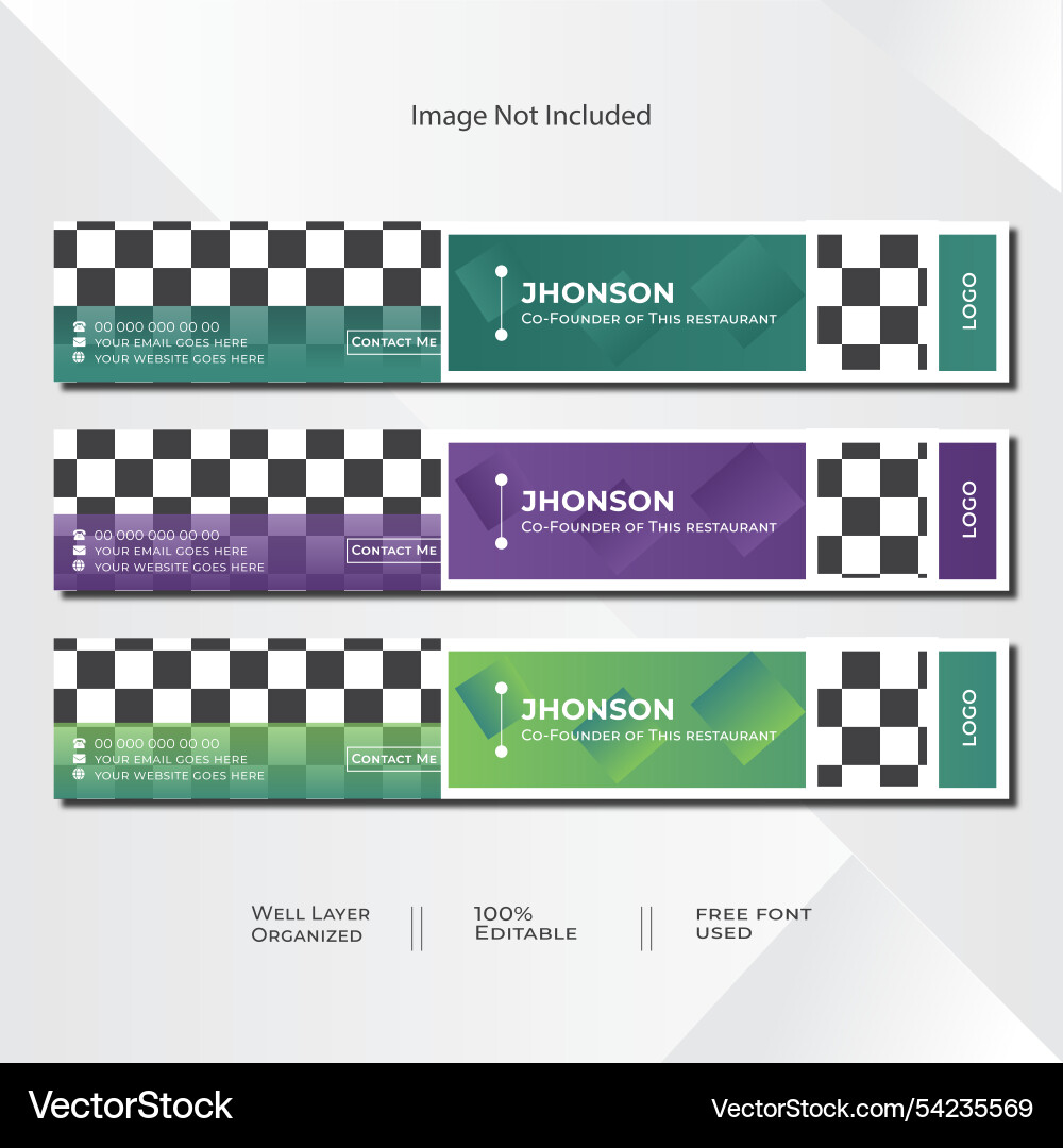 Creative food linkedin cover banner design Vector Image