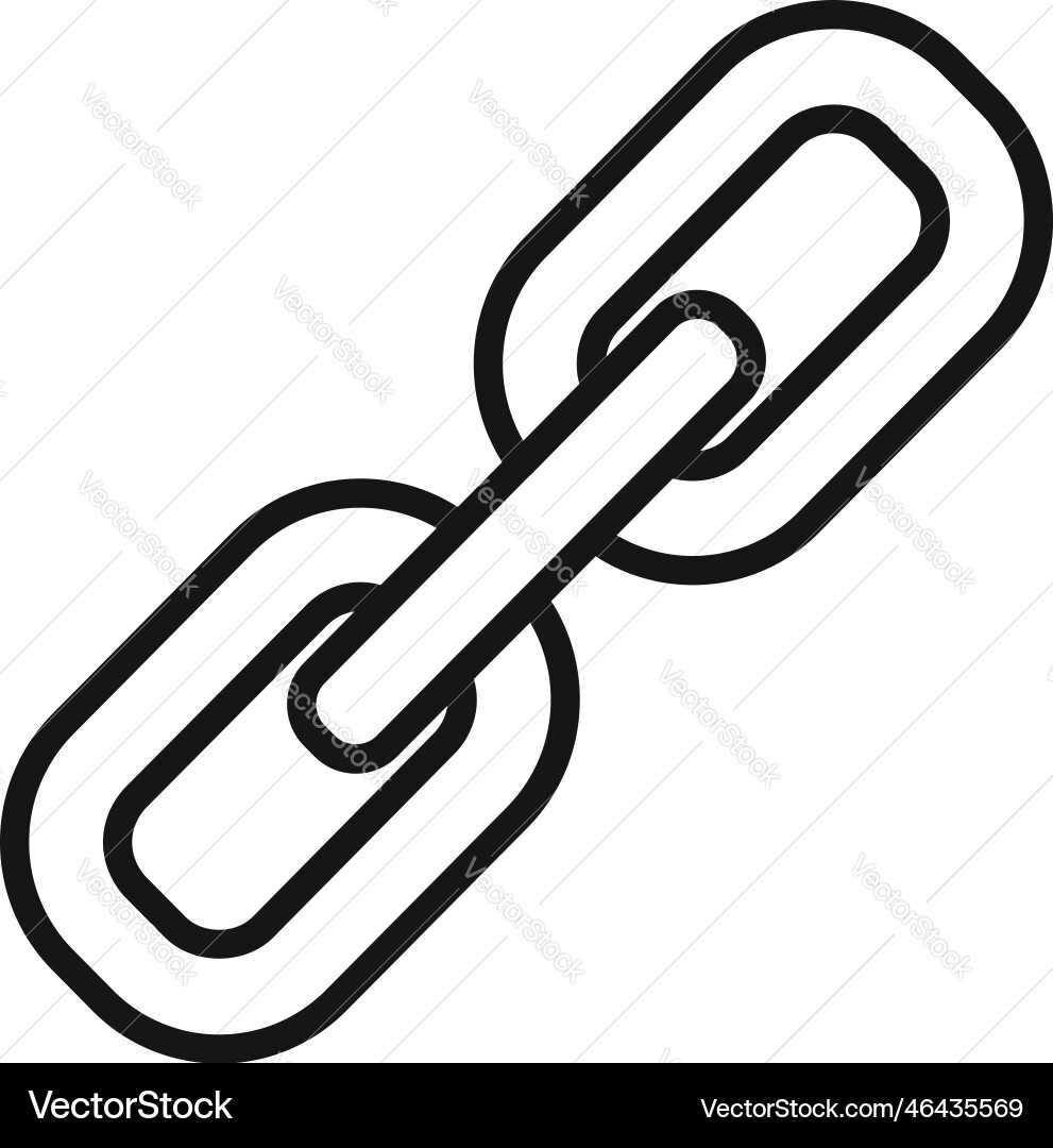 Data chain icon outline crypto digital Royalty Free Vector