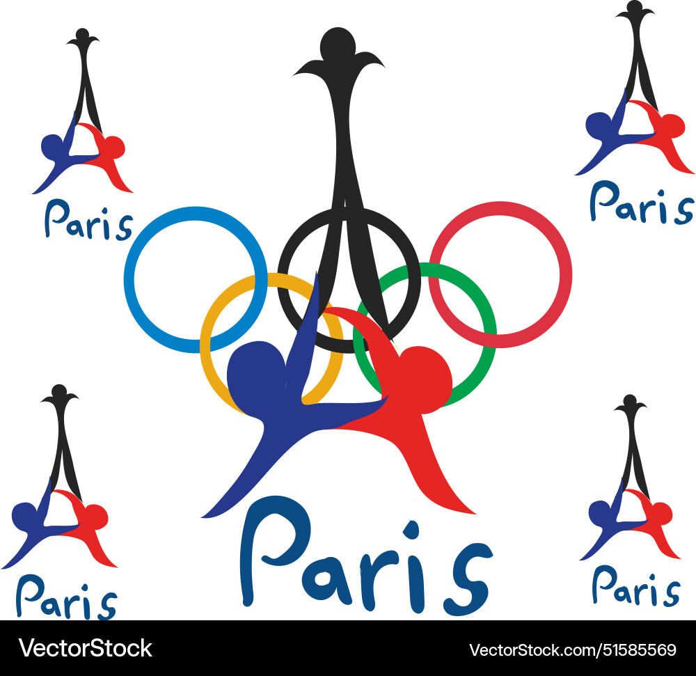Paris 2024 olympic sports Royalty Free Vector Image