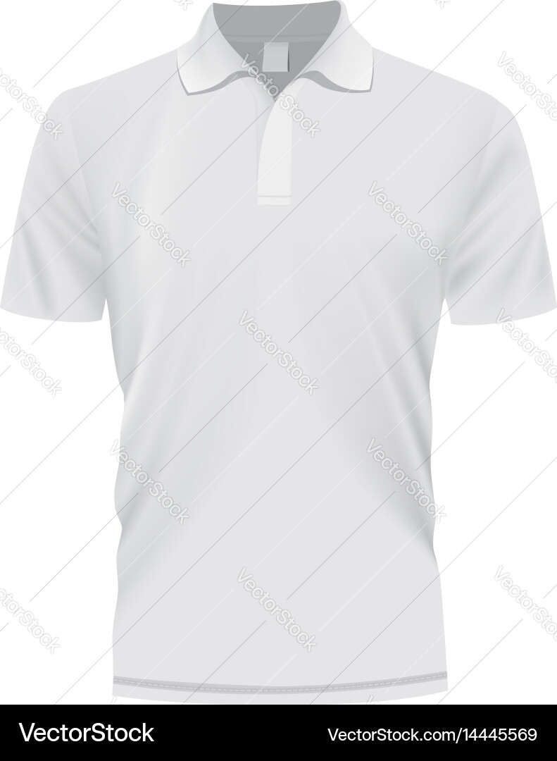 Realistic White Polo Shirt Mockup Royalty Free Vector Image